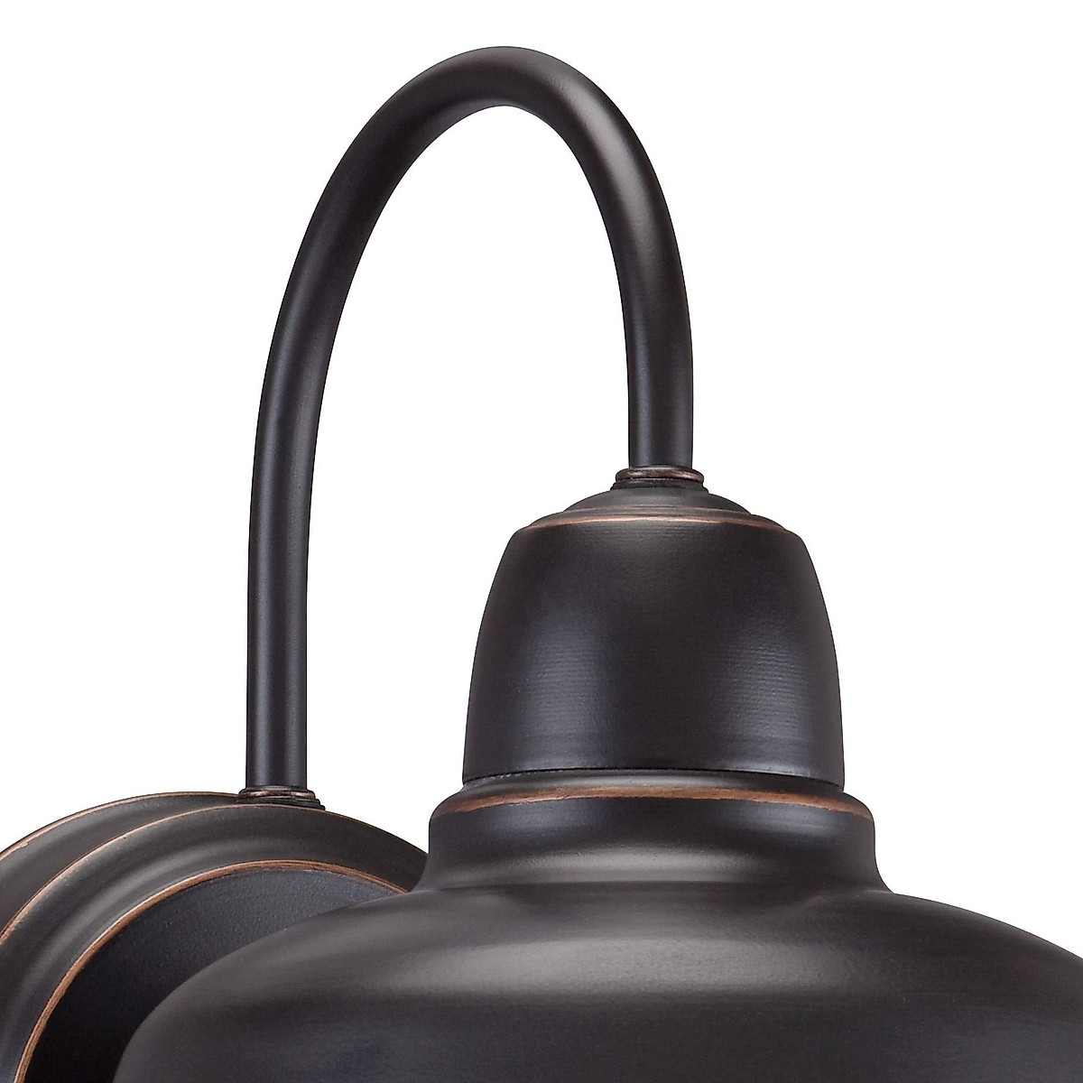 John Timberland Urban Barn Rustic Industrial Farmhouse Outdoor Wall Light Fixtures Set of 2 Bronze Gooseneck Arm 11 1/4" for Exterior Deck House Porch Patio Outside Garage Front Door Garden