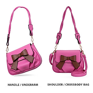 K.EYRE Small Purse for Women Cute Bow Knot Crossbody Shoulder Purses and Handbags -Pink