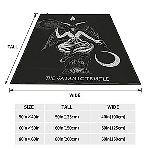 Satanic Demon Devil Ritual Pagan Baphomet Full Fleece Throw Cloak Wearable Blanket Flannel Fluffy Comforter Quilt Nursery Bedroom Bedding King Size Plush Soft Cozy Air Conditioner Blanket