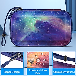 Fintie Carrying Case for Nintendo New 3DS XL LL / 2DS XL, Protective Hard Shell Portable Travel Cover Pouch with Game Card Slots & Inner Pocket, Galaxy