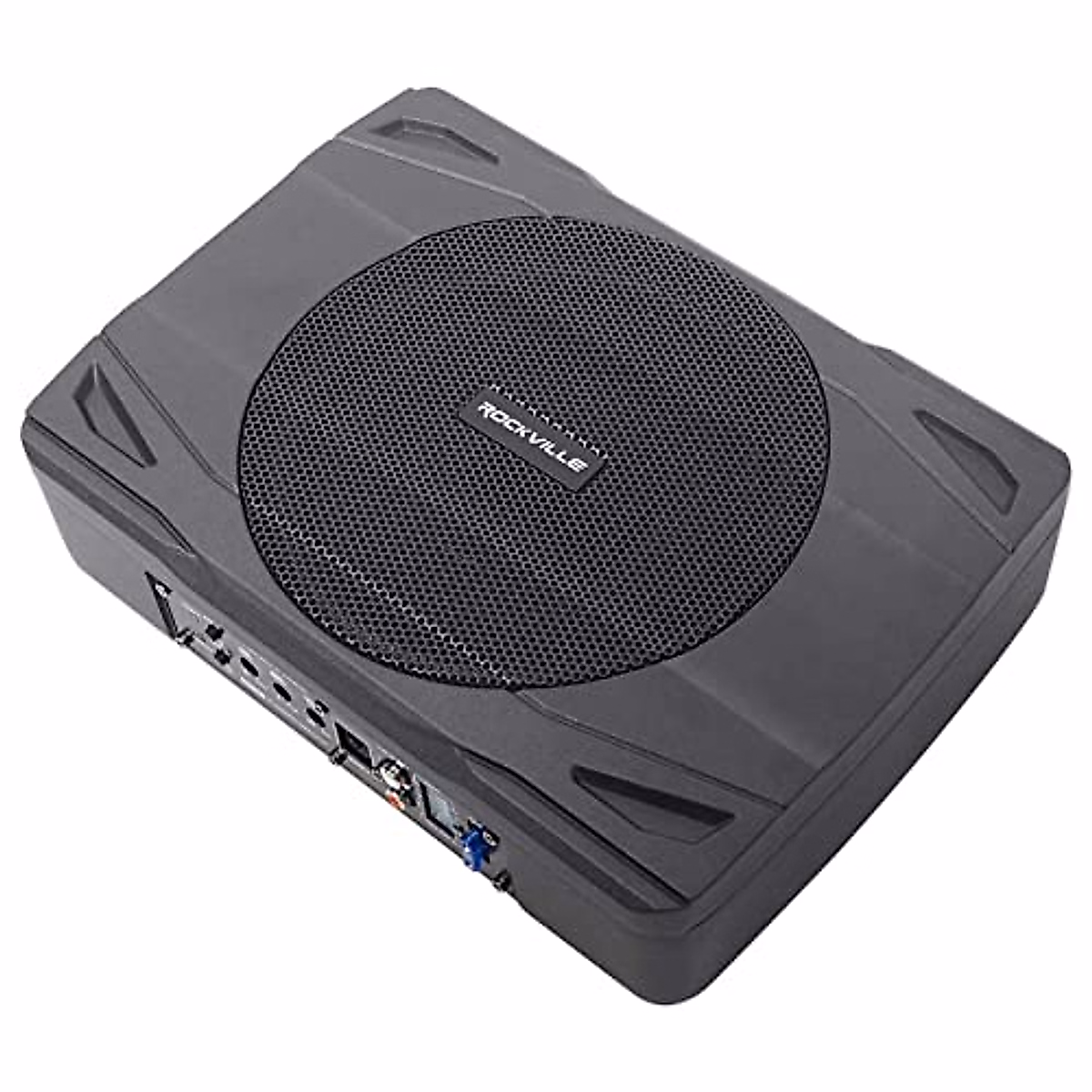 Rockville SS8P 400w 8" Slim Under-Seat Active Powered Car/Truck Subwoofer Sub,Black