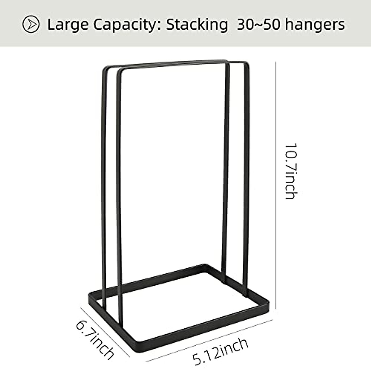HAKDAY Hanger Stacker Organizer Stand, Portable Hanger Holder Laundry Room Organization Hanger Rack Storage(Black)