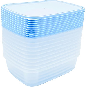 10 Pack To Go Food Storage Containers | Medium Size Rectangular Food Storage That Holds up to 35 Ounces of Food, Solids, or Liquids 35oz (4.22 cups) Leak Proof Microwave Freezer Dishwasher Safe
