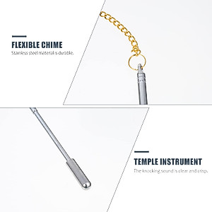 8 Pcs Telescopic Chime Meditation Utensils Buddhist Decor Lucky Buddhist Bell Meditation Yoga Bell Chimes Tibetan Handbell Buddhist Chime Bells Garnish Tools Zen Brass Tape to Heal