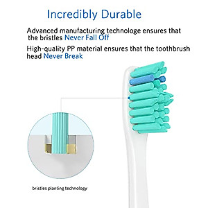 Replacment Brush Heads Compatible with Philips Sonicare E-Series Essence, Xtreme, Elite, Advance, and CleanCare Electric Toothbrush, Toothbrush Replacment Heads Refills, 6 Pack
