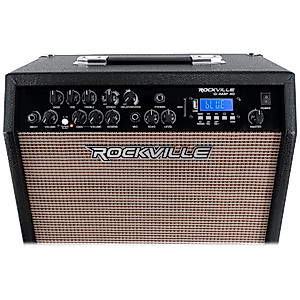 Rockville G-AMP 40 Guitar Amplifier 10" Speaker/Bluetooth/Mic in/USB/Footswitch,Black