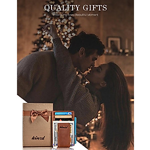 Money Clip, Front Pocket Wallet, Leather RFID Blocking Strong Magnet thin Wallet (one size,Khaki (Id Window Crazy Horse Leather))