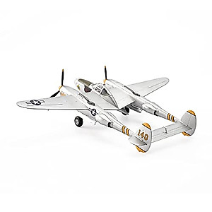 RoofWorld 1/72 Scale Replica Fighter Airplane Military Aircraft Model P-38 Fighter Lightning WWII Model Plane USA Army Military Models Collection