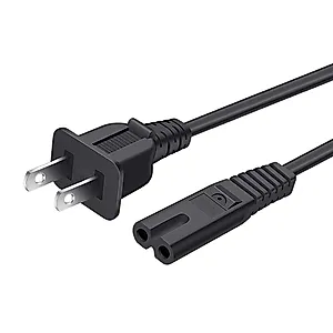 for Xbox Power Cord Cable Replacement - [UL Listed] 6FT Extension Compatible for Xbox One S, Xbox One X Slim Game Console 2 Prong 18AWG Power Cord Cable Supply