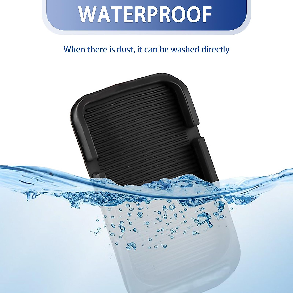 ZBGUN Pack-1 PVC Multi-Functional Anti-Slip Mat, 7.8 Inches x 4.3 Inches Car Phone Holder with Double Card Slots, Automobile Interior Products, Universal for Most Cars, SUVs and Vans (Black)