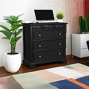 homestyles Black Bedford Four-Drawer Chest