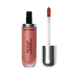 REVLON Ultra HD Matte Lipcolor Velvety Lightweight Matte Liquid Lipstick in Nude Brown 0.2 oz, Embrace (640), 1 Count