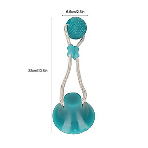 JOROBURO Suction Cup Dog Tug Toy, Teeth Cleaning Chewing Interactive Puppy Pull Toy for Yard Home, Rope Dog Toys Interactive Dog Toys for Small Medium Dogs(Green Ball Shape)