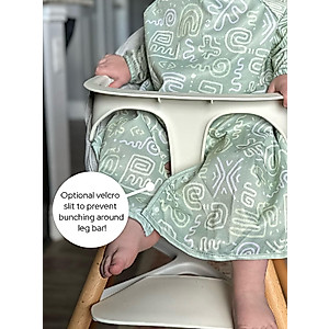 Bibbrella Baby Led Weaning Bibs with Adjustable Backing | Baby Smock Bib for Boys and Girls | 6m-3y Baby Bibs, Abstract Art