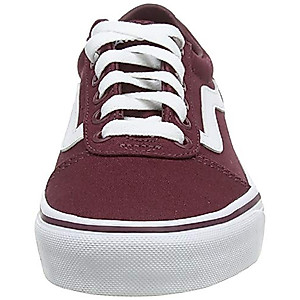 Vans Women's WM Ward Sneaker, Red ((Canvas) Burgundy Olq), 8