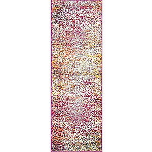 Unique Loom Richmond Collection Area Rug - Medallion (2' x 6' 1" Runner, Multi/ Black)