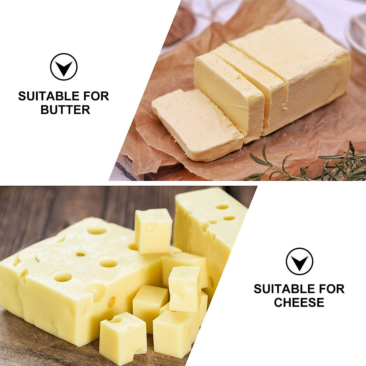 BESTonZON Cooking Cutter Wire Leveler Handheld Egg Butter Slicers for and Pastry Lyre Cutting Gadgets Slicer Home Multifunctional Supplies Tools Soft Cake Cheese Kitchen Spatula Dessert