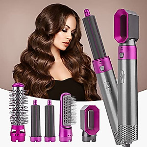 Hot Air Brush, Professional Hair Dryer Brush Straightener Volumizer Tool, Detachable Styling Brush Negative Ion Hair Curler for All Hairstyles