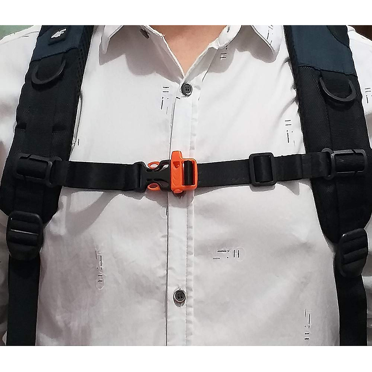 Amlrt 2 Packs Backpack Chest Strap- Nylon -Suitable for Webbing on The Backpack up to 1 in(Pink)