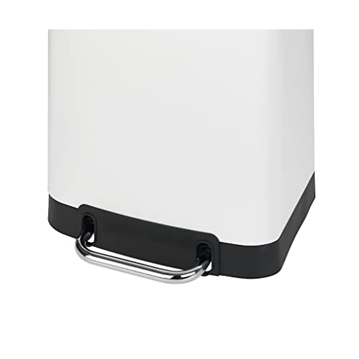 WENKO 54920218 8 Gallon Kitchen with Foot Pedal, Hands Free, Made of Steel, Dimensions (WxHxD): 13.4x24x12.8 in, Trash Can with lid, White