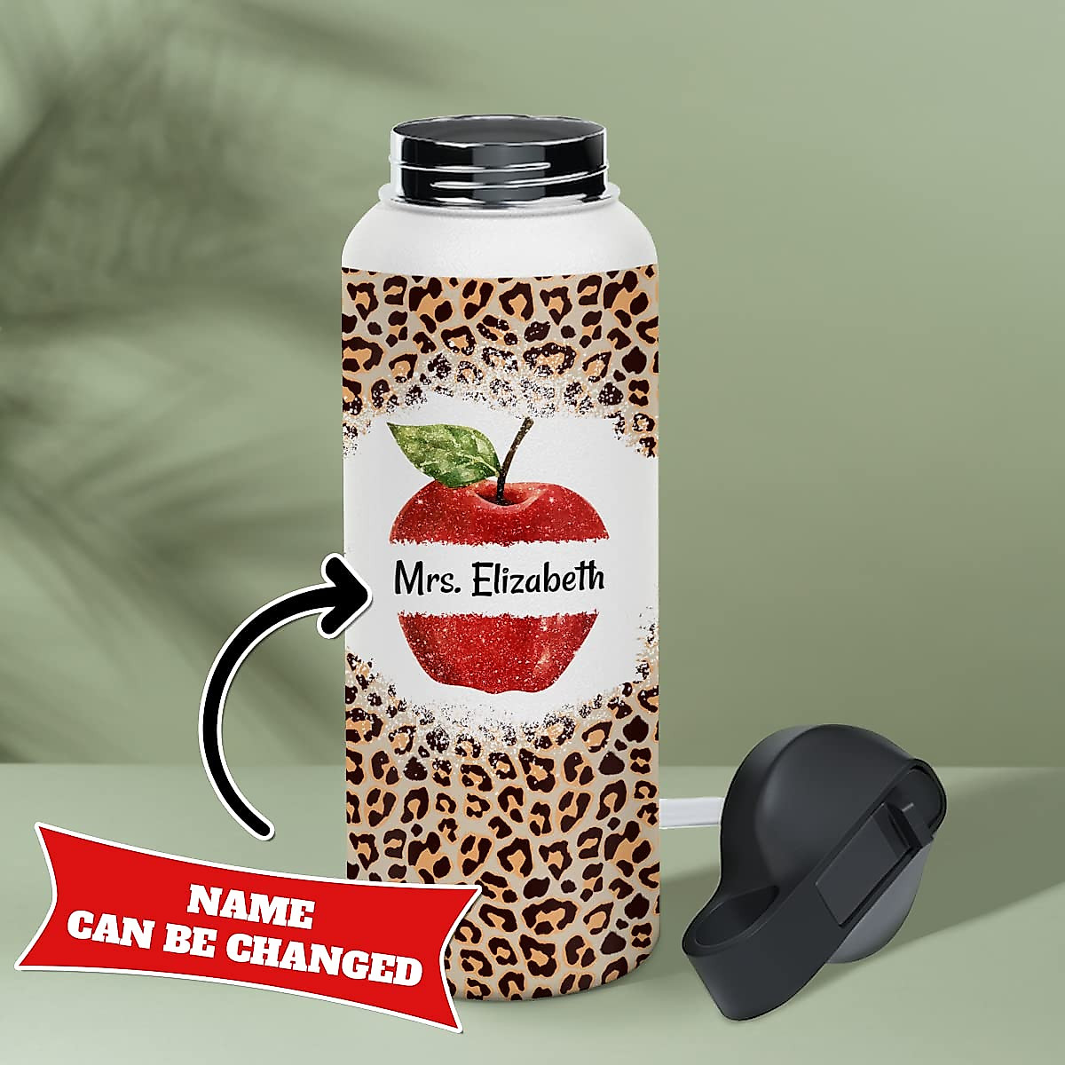 winorax Teacher Appreciation Gifts Personalized Teacher Life Water Bottles Thermos Insulated Stainless Steel Sports Travel Coffee Bottle 12oz 18oz 32oz for Teachers Women Men Best Teacher Ever