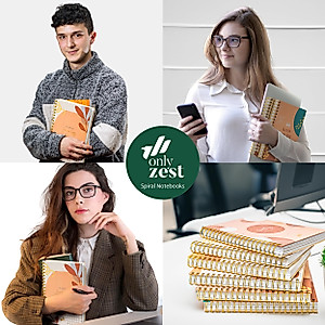 Only Zest Hardcover Spiral Journal, 10.25" x 7.25", 300 Pages Large College Ruled Notebook for Women, Ideal for Writing, Journaling, Note-Taking, Work, School