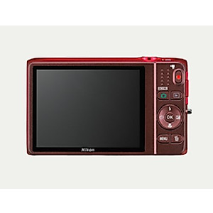 Nikon COOLPIX S6500 Wi-Fi Digital Camera with 12x Zoom (Red)