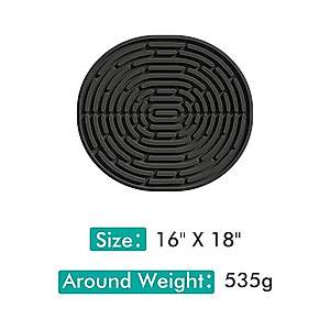 Dish Drying Mat-Silicone Drying Mats for Kitchen Counter-12"x18"Heat Resistant Mat Kitchen Gadgets Accessories-Bar Mat Coffee Mat Drying Pad for Countertop BLACK