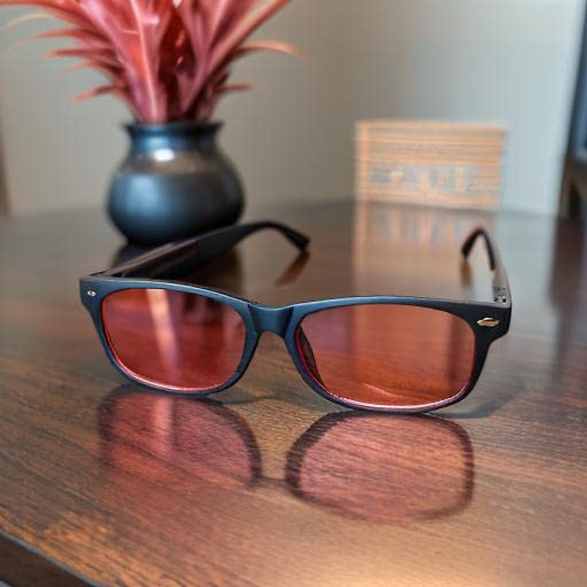 SomniLight FL-41 Light Sensitivity Glasses for Florescent Light Sensitivity, Photophobia, and Migraines (Wayfarer Style)