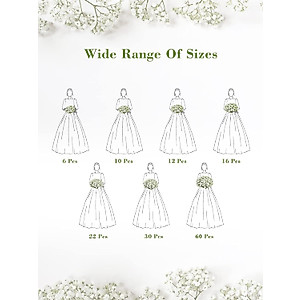 Yastouay Babys Breath Artificial Flowers, 6Pcs Fake White Babys Breath Flowers Artificial Bulk, Real Touch Faux Babies Breath Gypsophila Bouquet for Wedding Floral Arrangement Party Decor