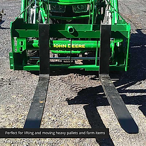 Titan Attachments 60" Pallet Fork Blades, 4,000 LB Load Capacity, Class II Forklift Blades