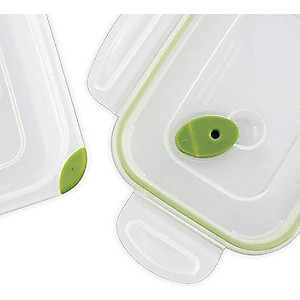 Sterilite Ultra Seal 3.1-Cup Rectangle See-Through Lid and Bases with New Leaf Accents, 6-Pack