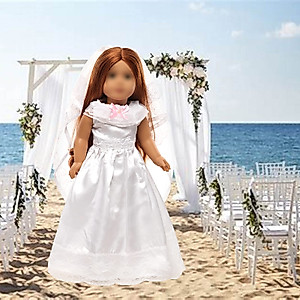 BARWA Doll Clothes Wedding Dresses for American 18 inch Dolls