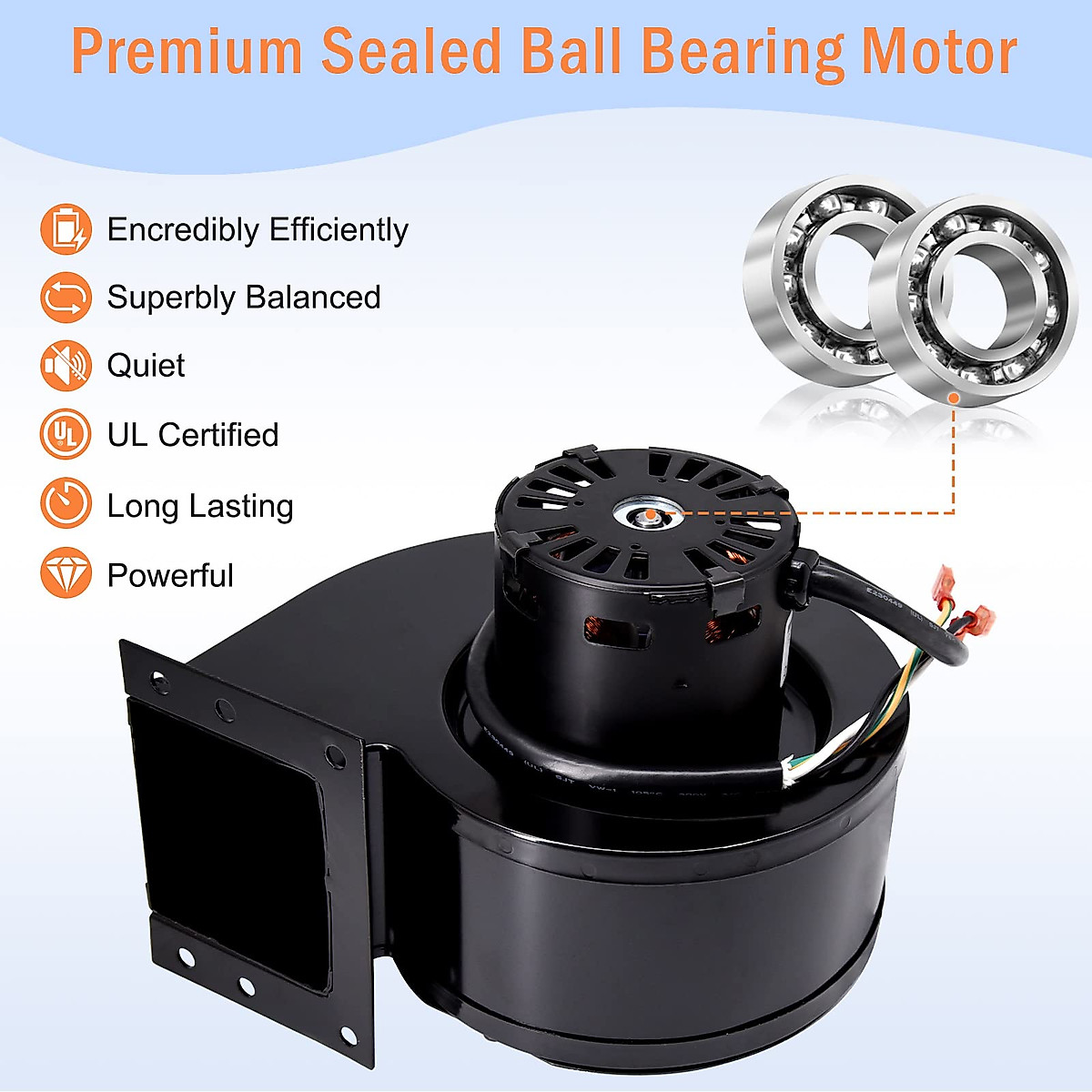 Criditpid Replacement 3-21-33647 & 3-21-22647 Distribution Blower Fan for Harman P68, P61, P43, P38, Advance, Accentra 52i Pellet Stoves.