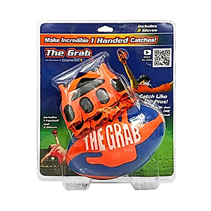 The Grab Football - Make Incredible One Handed Catches, Game of Catch and Throw Football Toy, Includes 2 Gloves