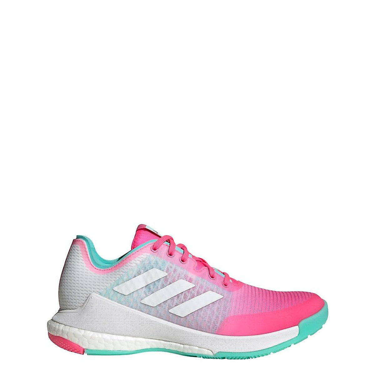 adidas Women's Crazyflight Sneaker, Lucid Pink/White/Flash Aqua, 13.5