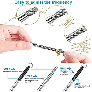 PILONG 2 Pack Dog Whistle, Dog Whistle to Stop Barking Neighbors Dog, Adjustable Ultrasonic Silent Dog Whistle, Professional Recall Dog Training Whistles with Lanyard