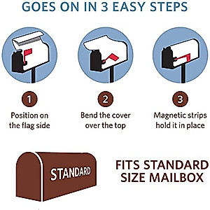 Portuguese Tiles Mailbox Covers Magnetic Standard Size 21" X 25.5" Mailbox Cover Waterproof Sun Protection Mailbox Wraps Post Letter Box Cover for Outdoor Garden Home Decor