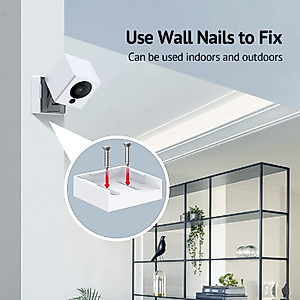 Ayotu 3 Pack Wall Mount for Wyze Cam V3 & Wyze Cam V2 & Wyze Cam Spotlight, Strong Adhesive Holder 3M Stick On-Easy to Install, Another Installation Methods-Screws Bracket(NOT Include Camera), White