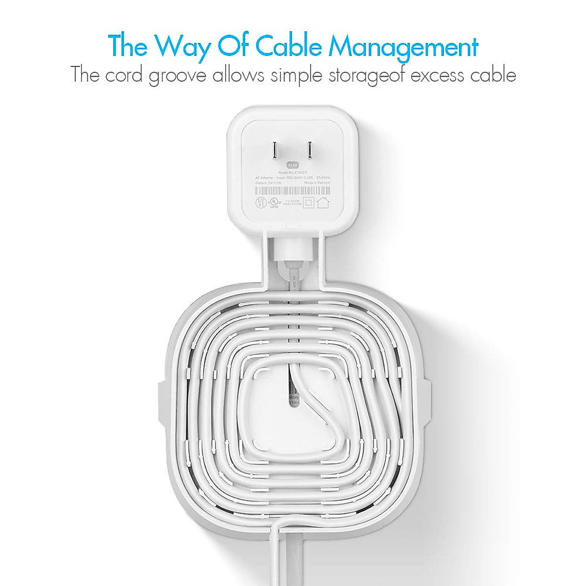 Wall Mount Holder for EERO Mesh WiFi System, Simple and Sturdy Wall Mount Bracket Holder for EERO Mesh WiFi Router Without Messy Wires or Screws (1 Pack-White)