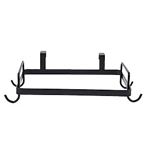 Trash Storage Holder, Garbage Bag Stand Iron Hanging Trash Bag Holder Trash Bag Holder Rack 10.2x6.0x3.0in for Household Kitchen Cabinets Doors and Cupboards(black)