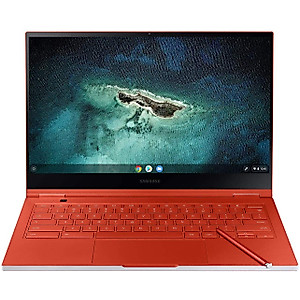 Samsung Galaxy Chromebook 13.3" 4K Touch-Screen for Business, Intel Core i5-10210U Up to 4.2GHz, 8GB RAM, 256GB SSD, Webcam, Wi-Fi, Backlit Keyboard, Chrome OS, Ghost Manta Accessories (Fiesta Red)