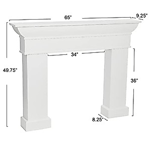 Creative Co-Op Monolith Fireplace Mantel, White