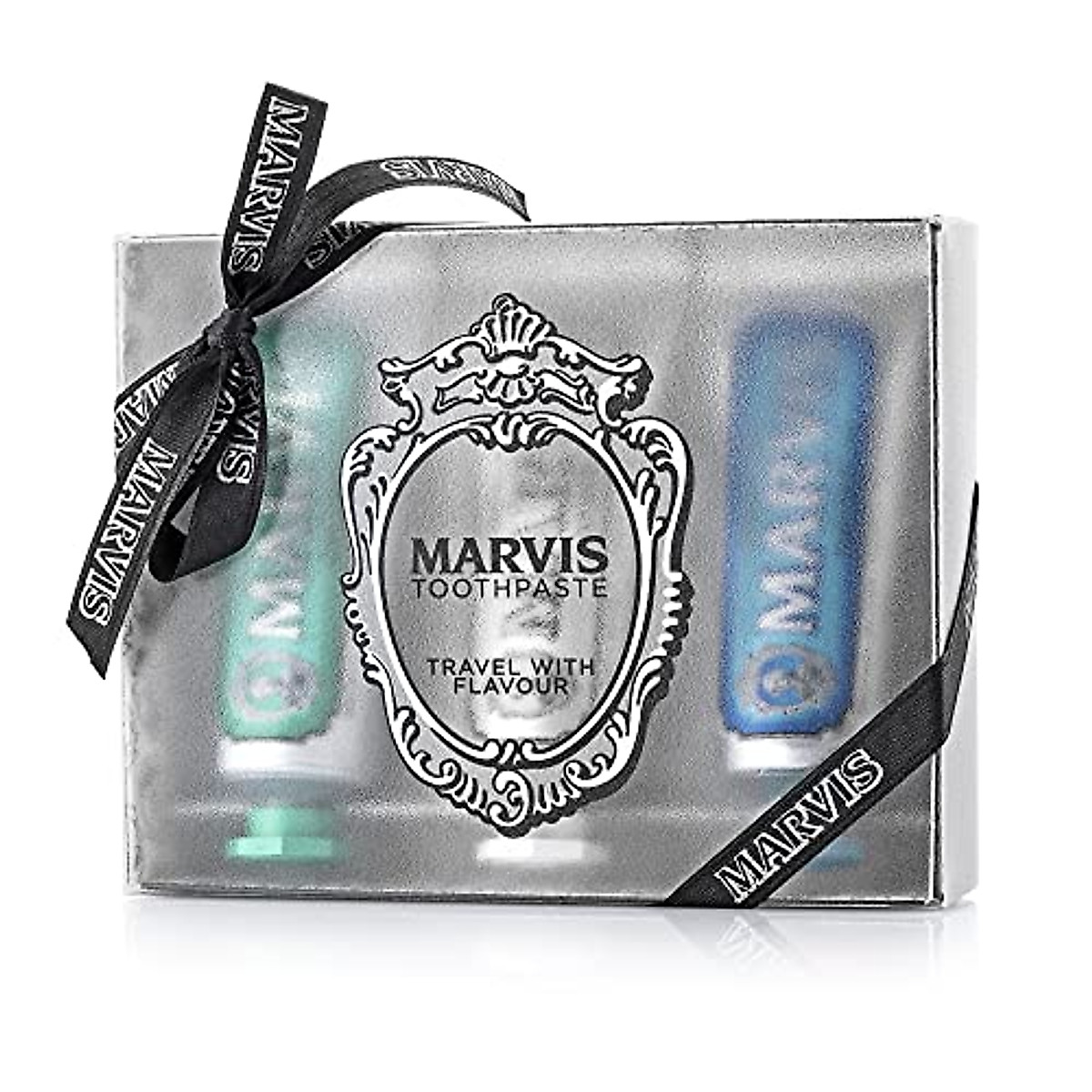 Marvis Marvis Travel with Flavor, Aquatic Mint, Whitening Mint, Classic Strong Mint, 3 Count, 1.3 oz Each