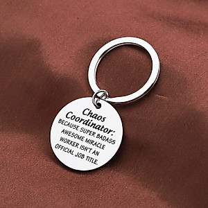 ENSIANTH Chaos Coordinator Gifts Team Mom Gift Team Manager Gift Team Manager Gift Coworker Gift (Chaos coordinator key)