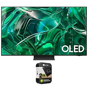SAMSUNG QN55S95CAFXZA 55 inch HDR Quantum Dot OLED Smart TV 2023 Bundle with 2 YR CPS Enhanced Protection Pack