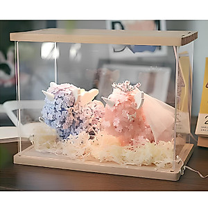 Large Clear Acrylic Display Case for Action Figure Funko Pop Collectibles ,Display Stand Riser Shelf with 3 Steps,Display Box for Toy Collectibles (3 Layer)