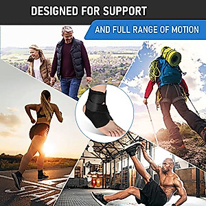 Ankle Support Brace Adjustable Ankle Brace Wrap Strap for Achilles Tendonitis Support Ligament Damage Sports Protect Plantar Fasciitis support Injury Recovery One Size for Men Women