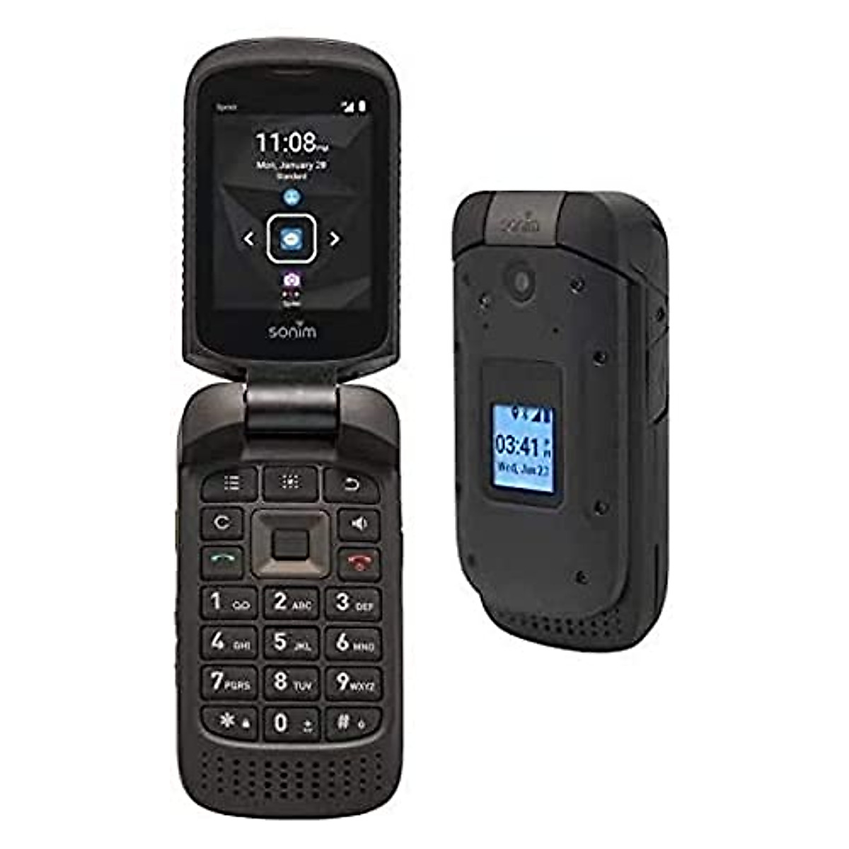 Sonim XP3 4G LTE 8GB Ultra Rugged Flip Phone AT&T GSM 5.0 MP Camera Bluetooth Wi-Fi Tough Phone Black (Renewed)
