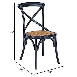 EdgeMod Cafton Crossback Chair in Black